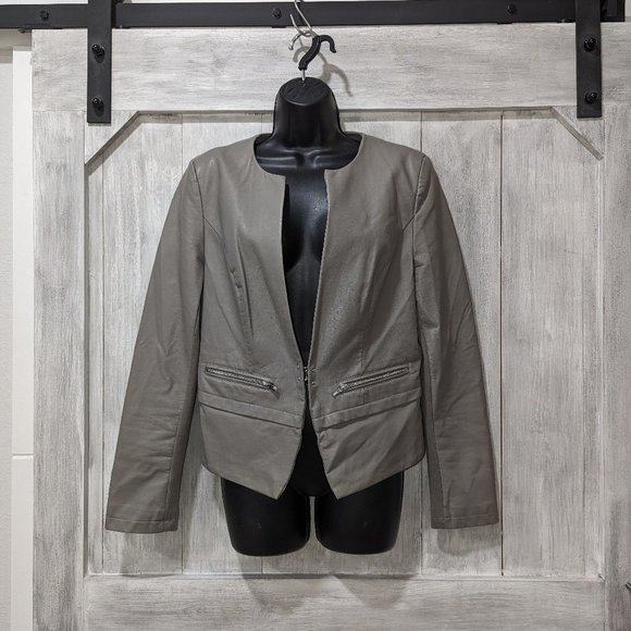 Black Rivet | Jackets & Coats | Black Rivet Faux Leather Jacket Size M ...